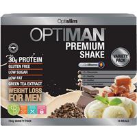 Buy Optislim Optiman Premium Shake Variety Pack 14 x 56g Online at ...