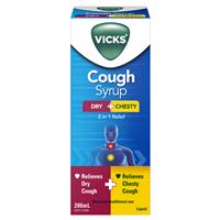 Buy Vicks Cough Syrup Dry + Chesty 200ml Online at Chemist Warehouse®
