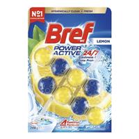 Buy Bref Power Active Toilet Cleaner Block Lemon Twin Pack 100g Online ...
