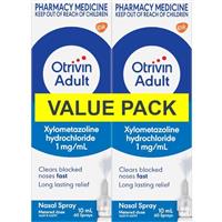 Buy Otrivin Adult Nasal Spray Twin Pack Online at Chemist Warehouse®