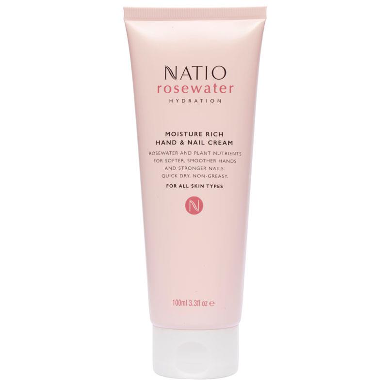 Buy Natio Rosewater Hydration Moisture Rich Hand & Nail Cream 100ml ...