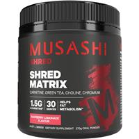 Buy Musashi Shred Matrix Powder Raspberry Lemonade 270g Online at ...