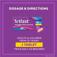 Buy Telfast 60mg 20 Tablets Online at Chemist Warehouse®