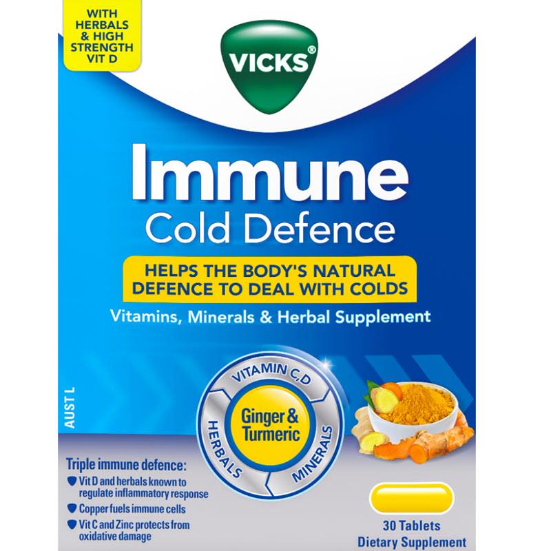 从澳洲Chemist Warehouse中文官网购买 Vicks Immune Cold Defence 30 Tablets