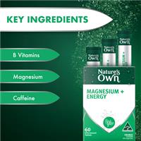 Buy Nature's Own Magnesium + Energy Effervescent 60 Tablets Online at ...
