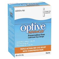 Buy Optive Advanced Lubricant Eye Drops 30 x 0.4mL Online at Chemist ...