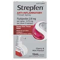 Buy Strepfen Anti-Inflammatory Throat Spray Cherry & Mint Flavour 15ml ...