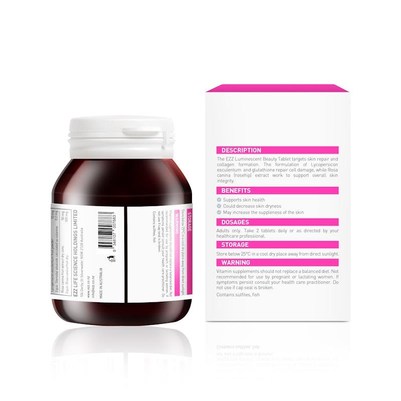 Buy EZZ Luminescent Beauty Tablet 60Capsules Online at Chemist Warehouse®