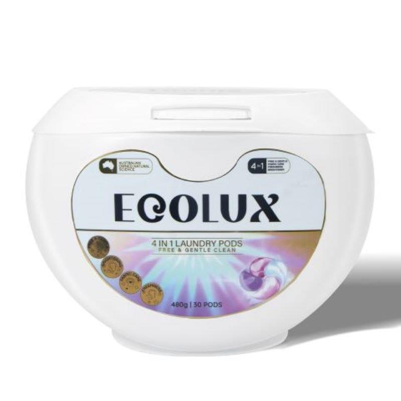 Buy Ecolux 4 in 1 Laundry Pods Free & Gentle Clean 480g x10 Online at ...