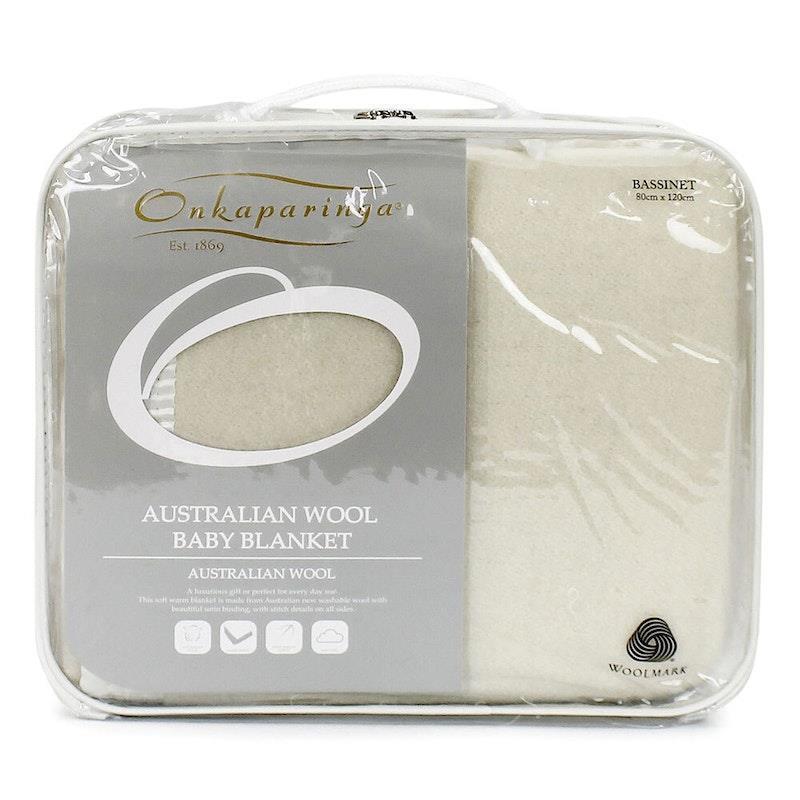 Buy Onkaparinga Baby Australian Wool Bassinet Blanket - Cream 1pc ...