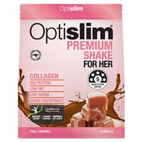 Buy Optislim For Her Premium Caramel 784g Pouch Online at Chemist ...