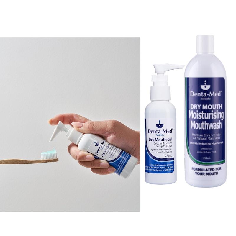 Buy Denta-Med Dry Mouth Gel 125mL Pump Bottle & Moisturising Mouthwash ...