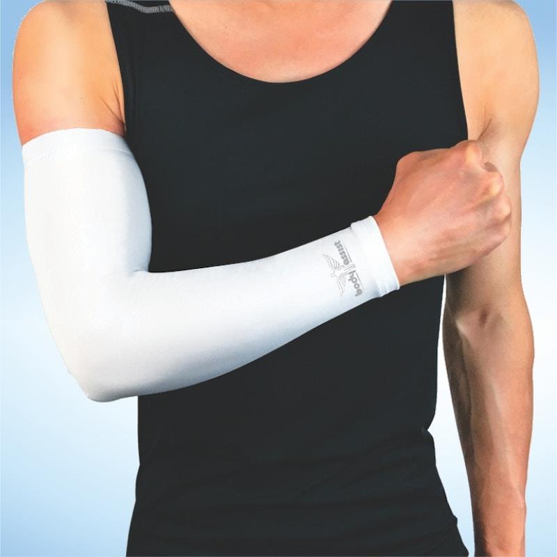 Buy BodyAssist Compression Arm Sleeve White MEDIUM (2 PACK) Bundle ...