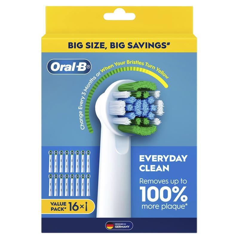Buy Oral B Power Toothbrush Everyday Clean Refills 16 Pack online at ...