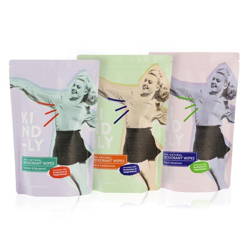 Buy Kind-ly 100% Natural Deodorant Wipes - 3 Packs Bundle online at ...