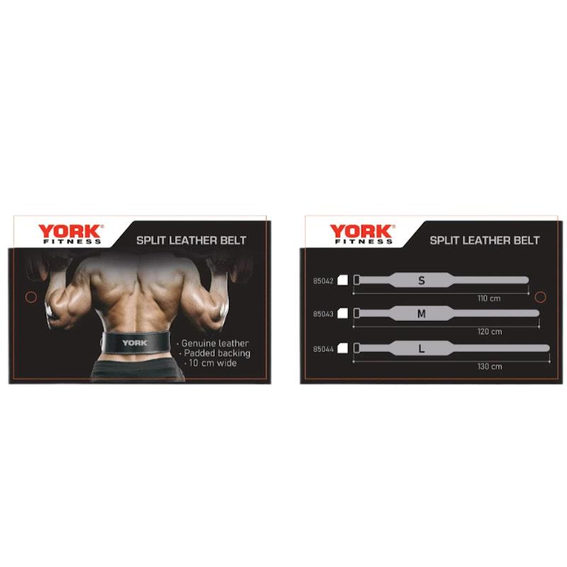 Buy York Black Split Leather Belt / Double Stitched - L 1pc Online at ...