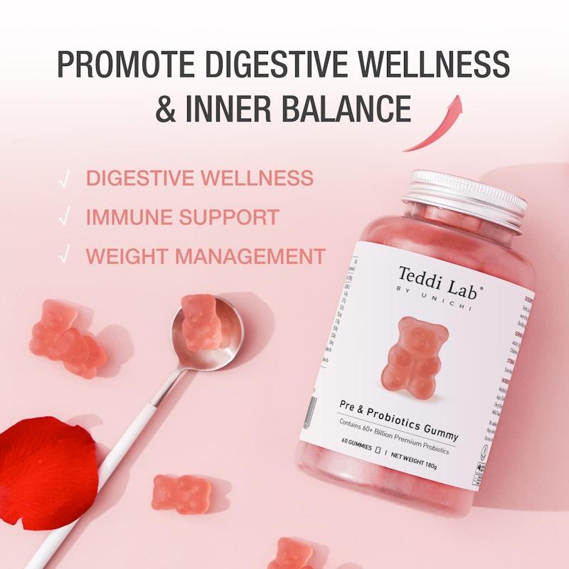 Buy Unichi Pre & Probiotics Gummy 60 gummies x3 Pack Online at Chemist ...