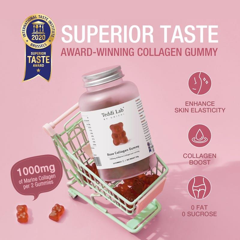 Buy Unichi Rose Collagen Gummy 60 gummies x3 Pack Online at Chemist ...