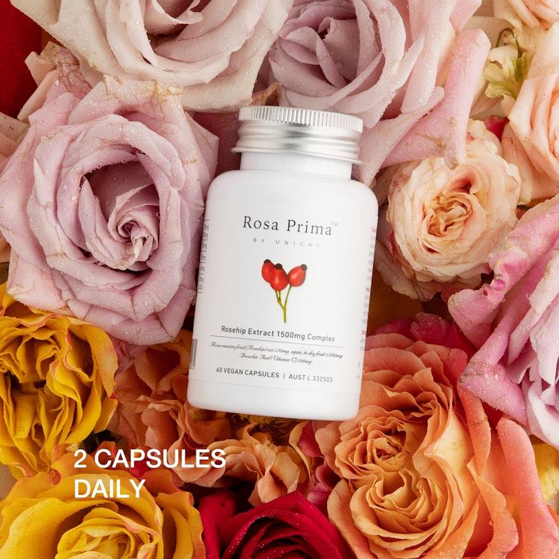 Buy Unichi Rosa Prima Rosehip Extract 1500mg Complex 60 Vegan Capsules ...