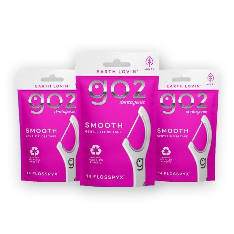 Buy GO2 Dentagenie Smooth Flosspyx Travel 14 x 3 Multipack online at ...