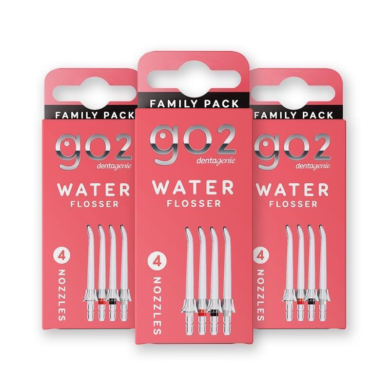 Buy GO2 Dentagenie Water flosser Replacement Nozzle Family Pack x 3 ...
