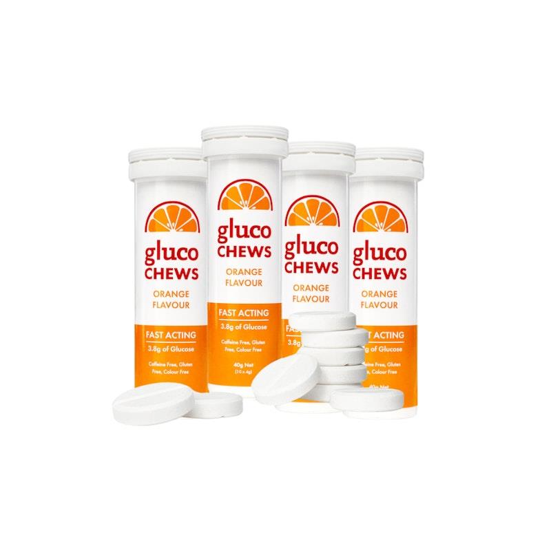 Buy Glucology Fast Acting Glucochews 4 Tube, 10 Chews per tube, Orange ...