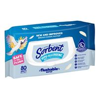 Buy Sorbent Flushable Wipes Hypo Allergenic 40 Pack Online at Chemist ...