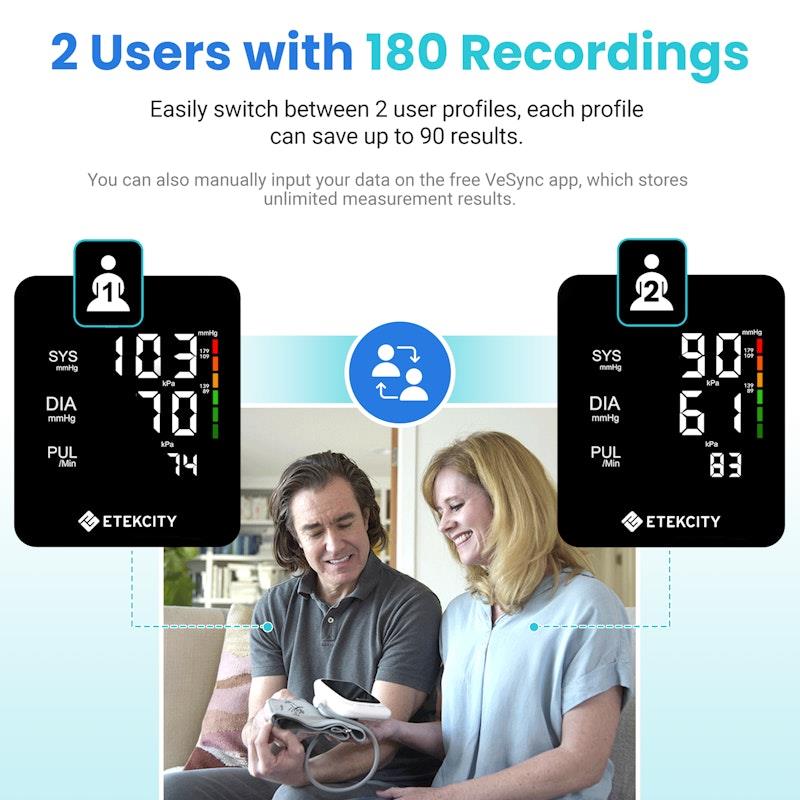 Buy Etekcity Smart Blood Pressure Monitor - White 1pc Online at Chemist ...