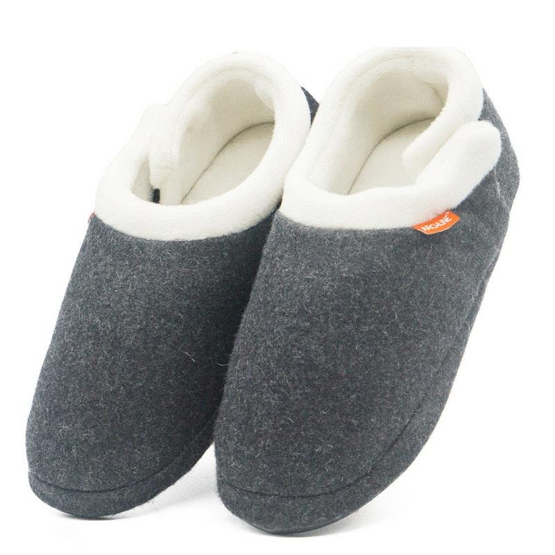 Buy Archline Slippers Closed Back Arch Support Comfort Grey Marl Size ...
