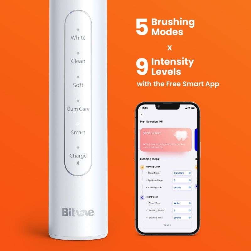 Buy Bitvae Smart S2 Electric Toothbrush ADA Accepted White Online at ...