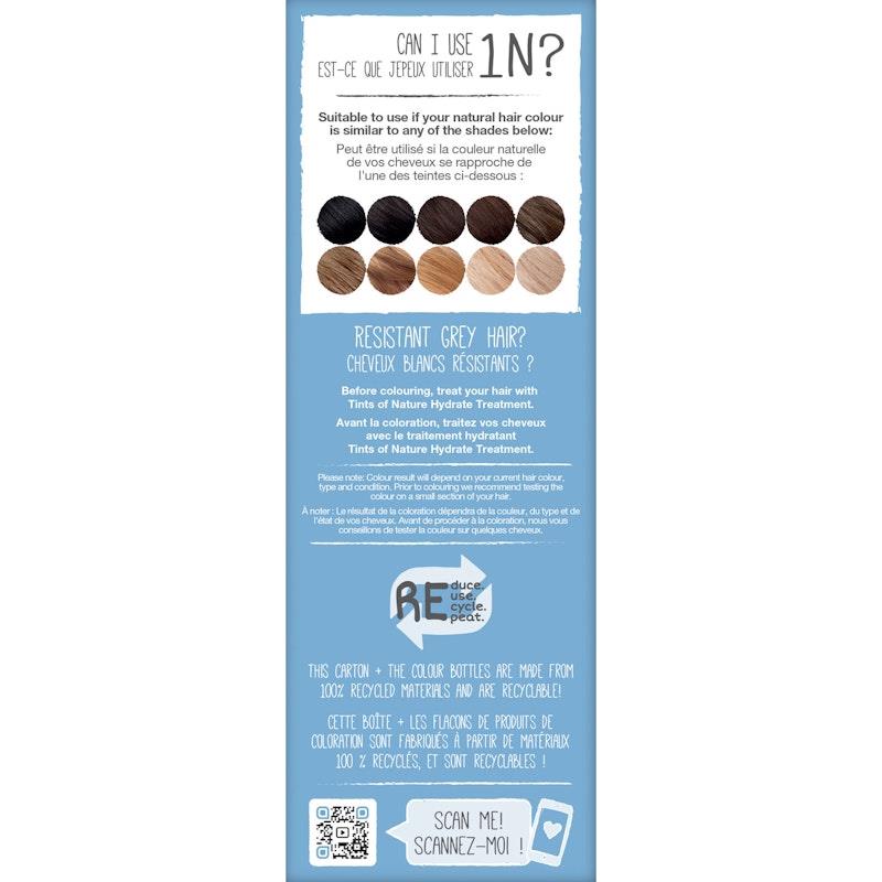 Buy Tints of Nature 1N Natural Black Permanent Hair Dye 130ml Online at ...