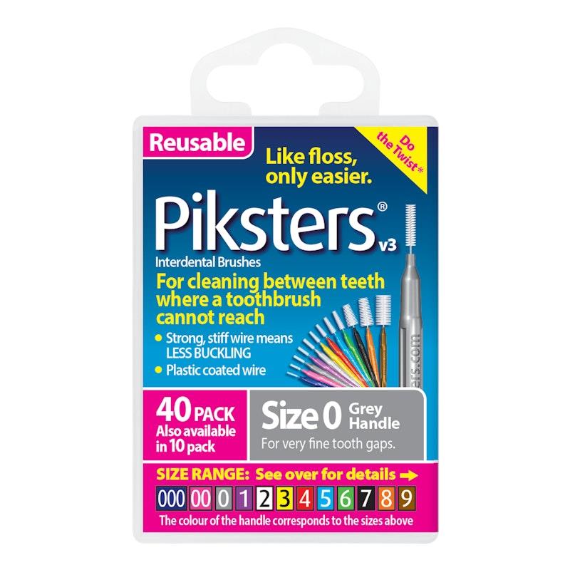 Buy Piksters Interdental Brushes Grey Size 0 40pk Online at Chemist ...