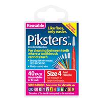 Buy Piksters Interdental Brushes Red Size 4 40pk Online at Chemist ...