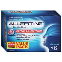 Buy Allertine 20mg 80 Tablets Exclusive Size Online at Chemist Warehouse®