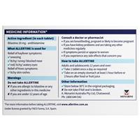 Buy Allertine 20mg 80 Tablets Exclusive Size Online at Chemist Warehouse®