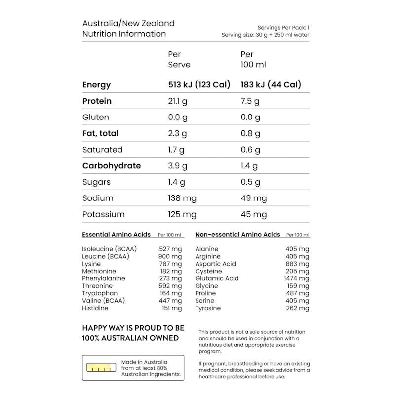 Buy Happy Way Vanilla Whey Protein Powder 500g Online at Chemist Warehouse®