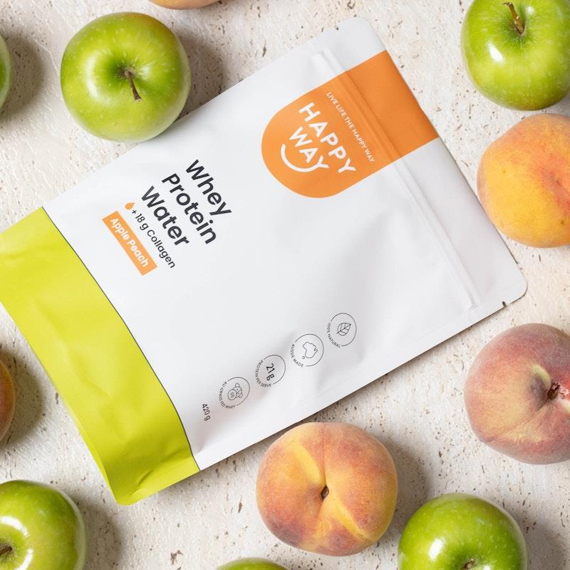 Buy Happy Way Apple Peach Whey Protein Water Powder 420g Online at ...