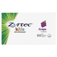 Buy Zyrtec Kids Chewable Grape 60 Tablets Online at Chemist Warehouse®
