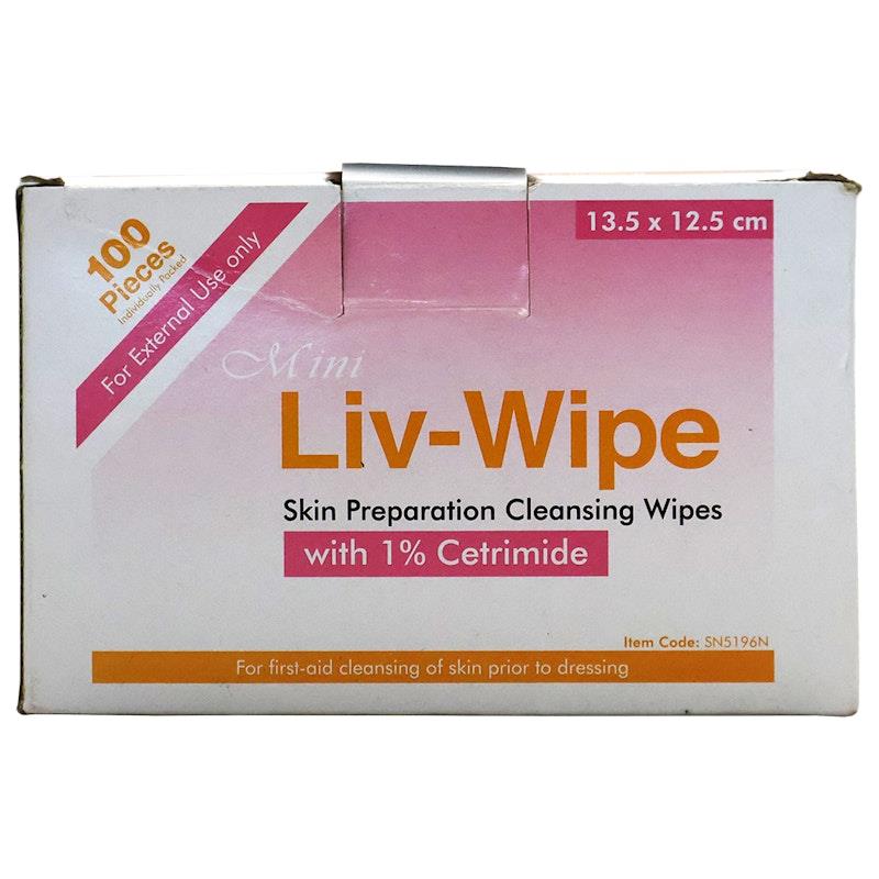 Buy Liv-Wipe Skin Prep Antiseptic Cleansing Wipe 1% Cetrimide 100pcs Online at Chemist Warehouse®
