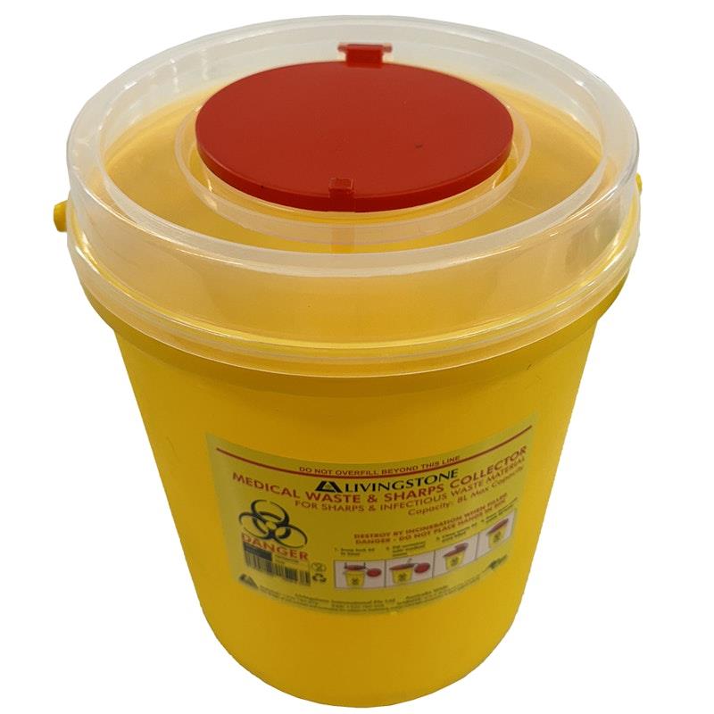 Buy Livingstone Needles Sharps Waste Collector 8L Online at Chemist ...