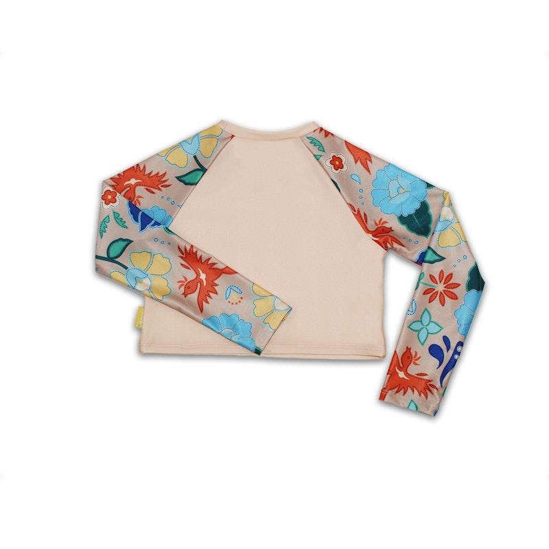 Buy tyoub Kids Long Sleeved Cropped Rash Vest Phoenix Print | Vanilla ...