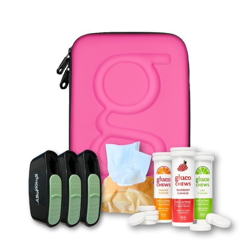 Buy Glucology Pink Plus Case + 3 Tubes of Fast Acting Glucochews + 3 ...