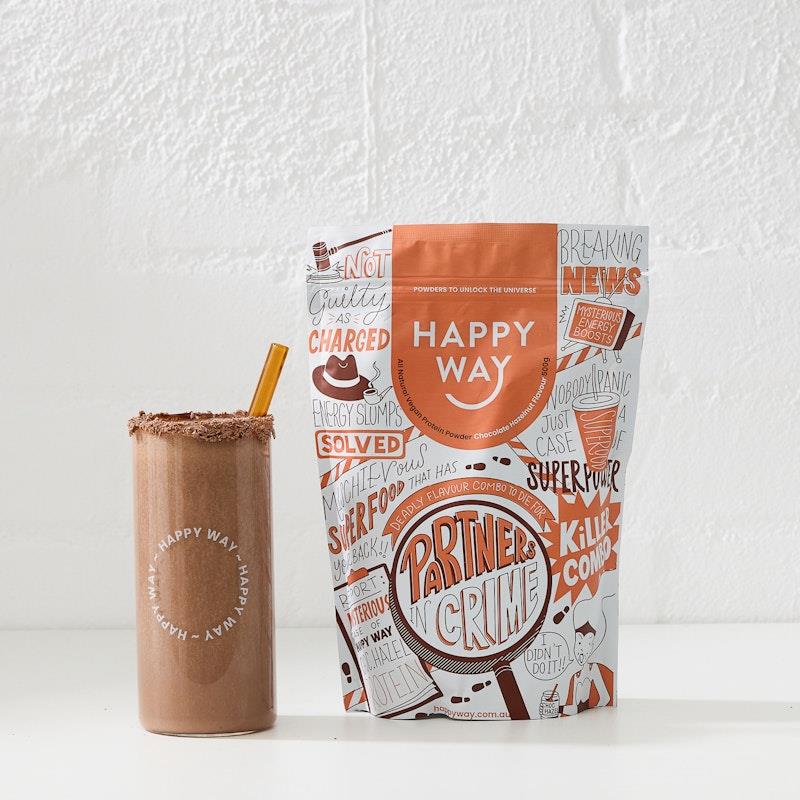 Buy Happy Way Chocolate Hazelnut Vegan Protein Powder 500g Online at ...