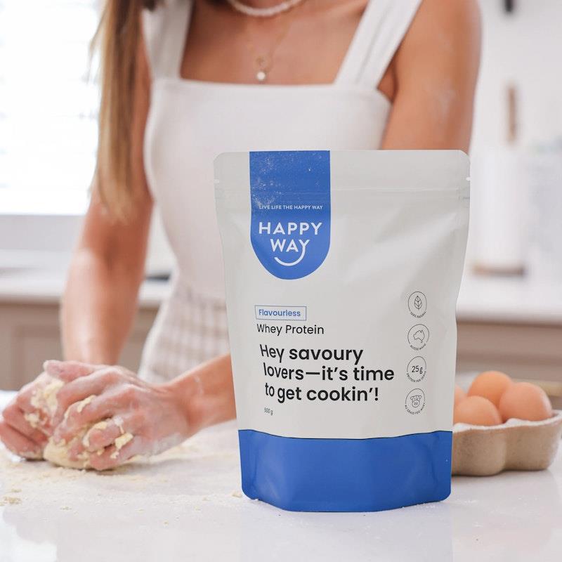 Buy Happy Way Flavourless Whey Protein Powder 500g Online at Chemist ...