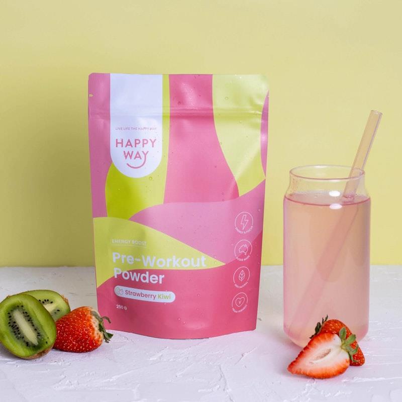 Buy Happy Way Strawberry Kiwi Pre-workout 250g Online at Chemist Warehouse®