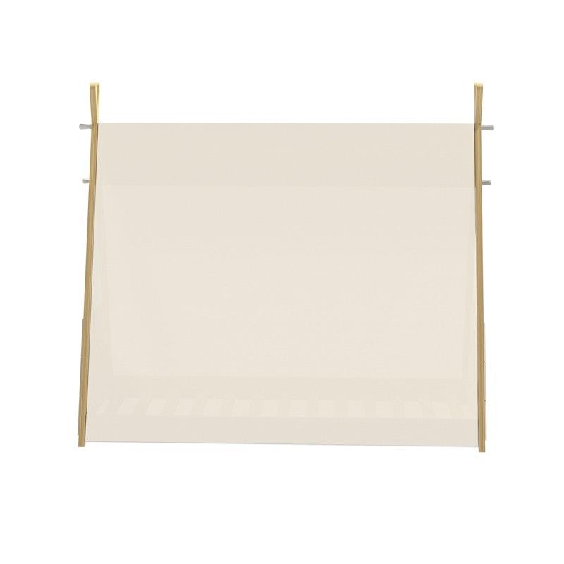 Buy Oikiture Kids Bed Frame Wooden Timber Single Canvas Teepee Bed ...