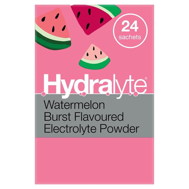 Buy Hydralyte Electrolyte Watermelon Sachets Value Pack 4.9g x 24 ...