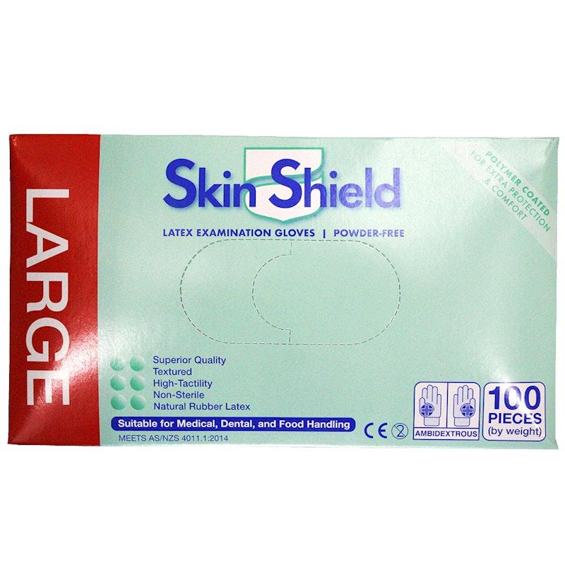 Buy Skin Shield Powder Free Latex Gloves Large 100 Pieces/Box Online at ...