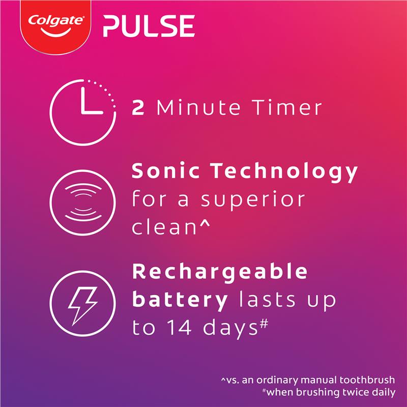 Buy Colgate Power Toothbrush Series 2 Pulse Deep Clean & Whitening Red ...