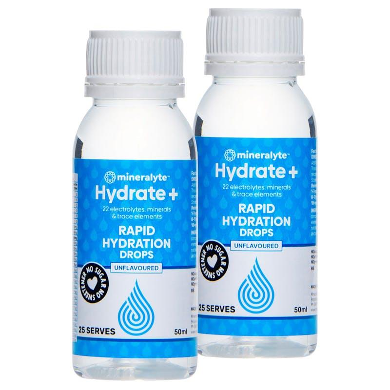 Buy Mineralyte Hydrate+ Rapid Hydration Drops Unflavoured 50ml (50 ...